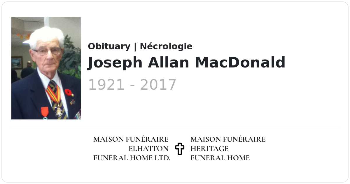 Joseph Allan MacDonald | Obituaries | Elhatton's Funeral Home Ltd.